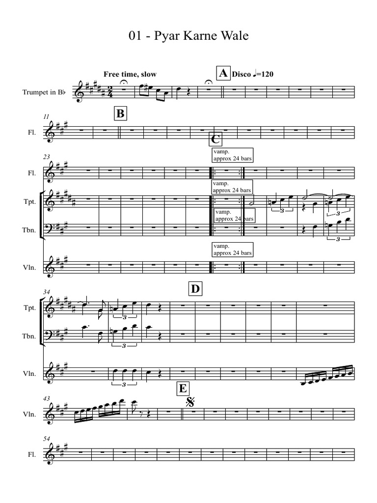 01 - Pyar Karne Wale - Full Score | PDF