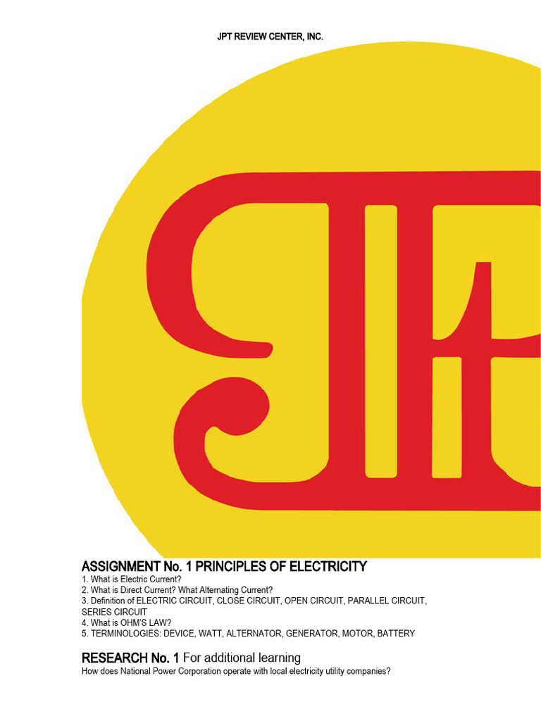UTILITIES Annie Assignment 8 Principles of Electricity | PDF | Electric Power | Electric Current