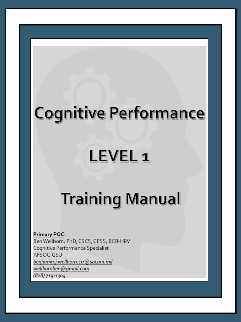 Cognitive Performance Level 1 Training Manual V8 | PDF | Sleep | Rapid ...