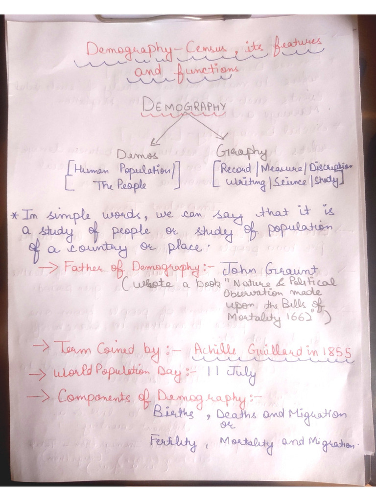DEMOGRAPHY AND CENSUS by I. G. | PDF