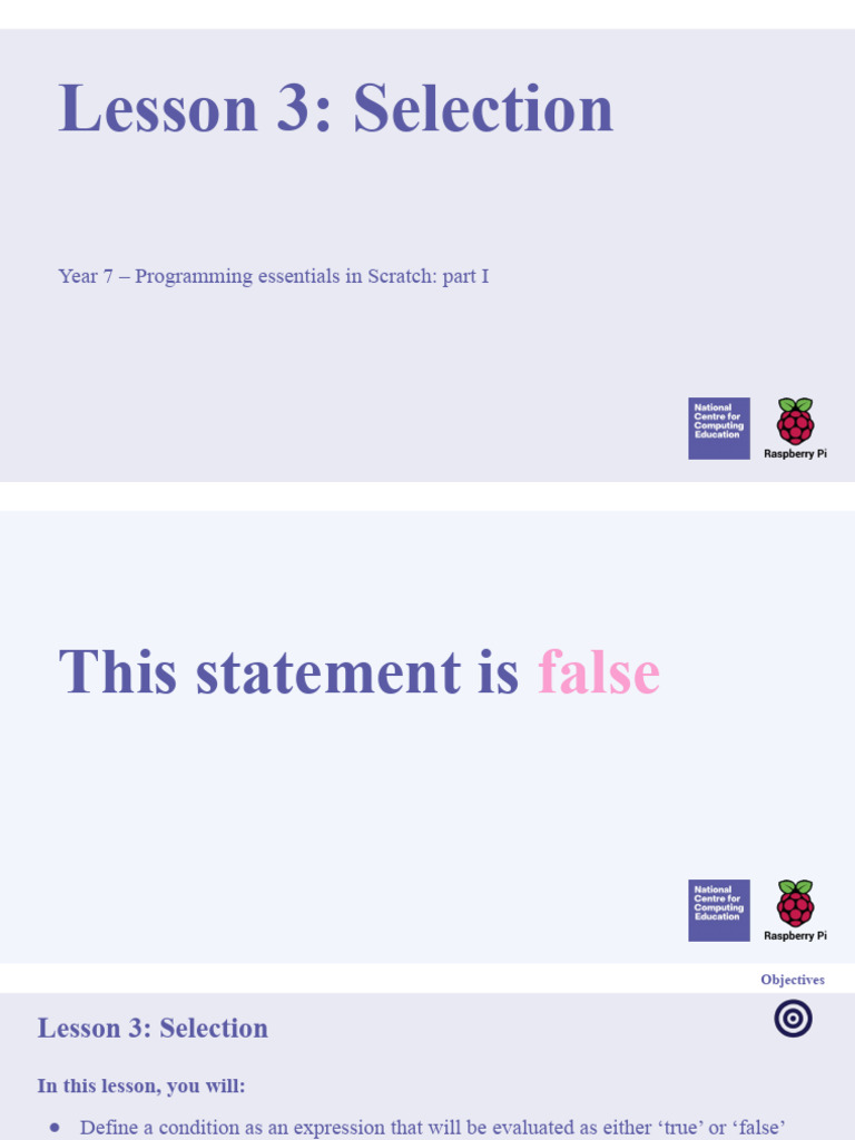 L3 Slides Programming Essentials in Scratch Part I Y7 | PDF | Computer Programming | Computer ...