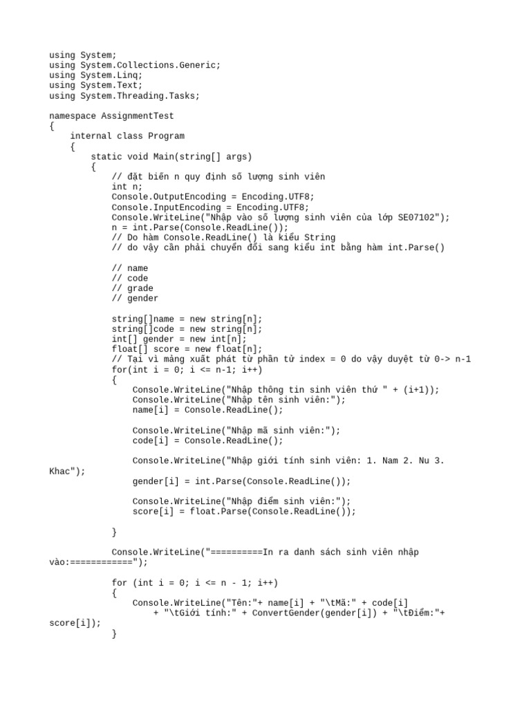 Code Assignment Test | PDF