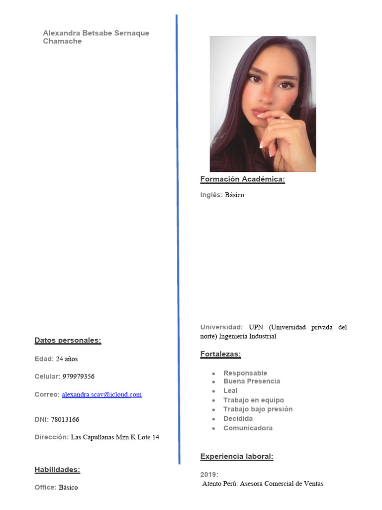 CV. Alexandra Sernaque | PDF