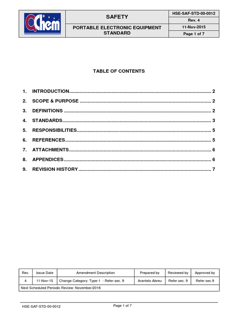 Portable Electronic Equipment Standard | PDF | Electrical Engineering