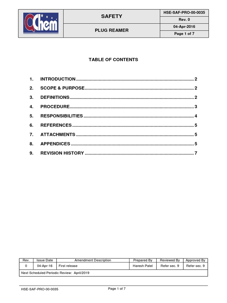 Plug Reamer Procedure | PDF | Valve | Leak