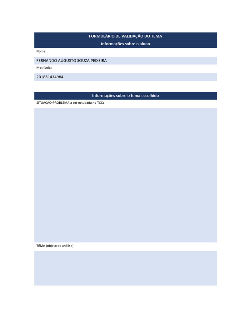 Formul Rio - Valida o Do Tema (1) | PDF