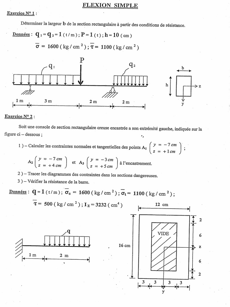 3 Serie TD Calcul A La Resistance en Flexion Simple | PDF