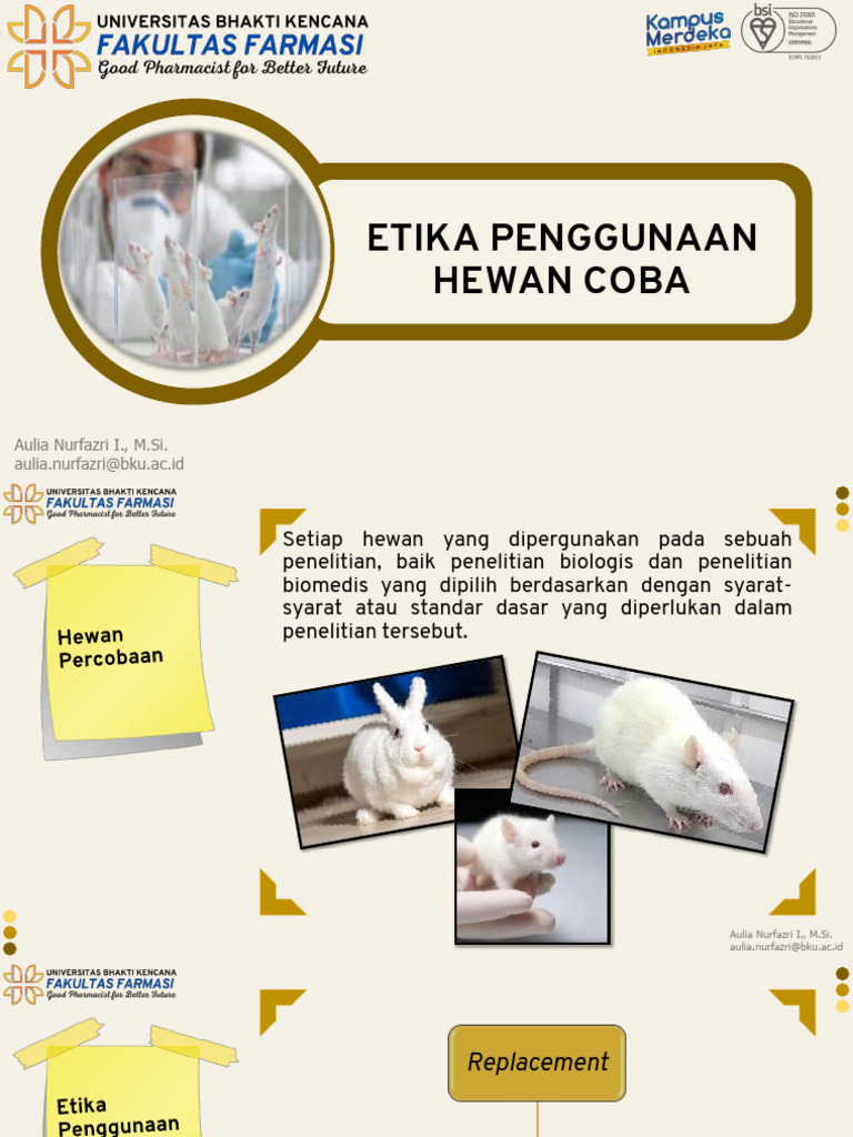 Etika Penggunaan Hewan Coba | PDF