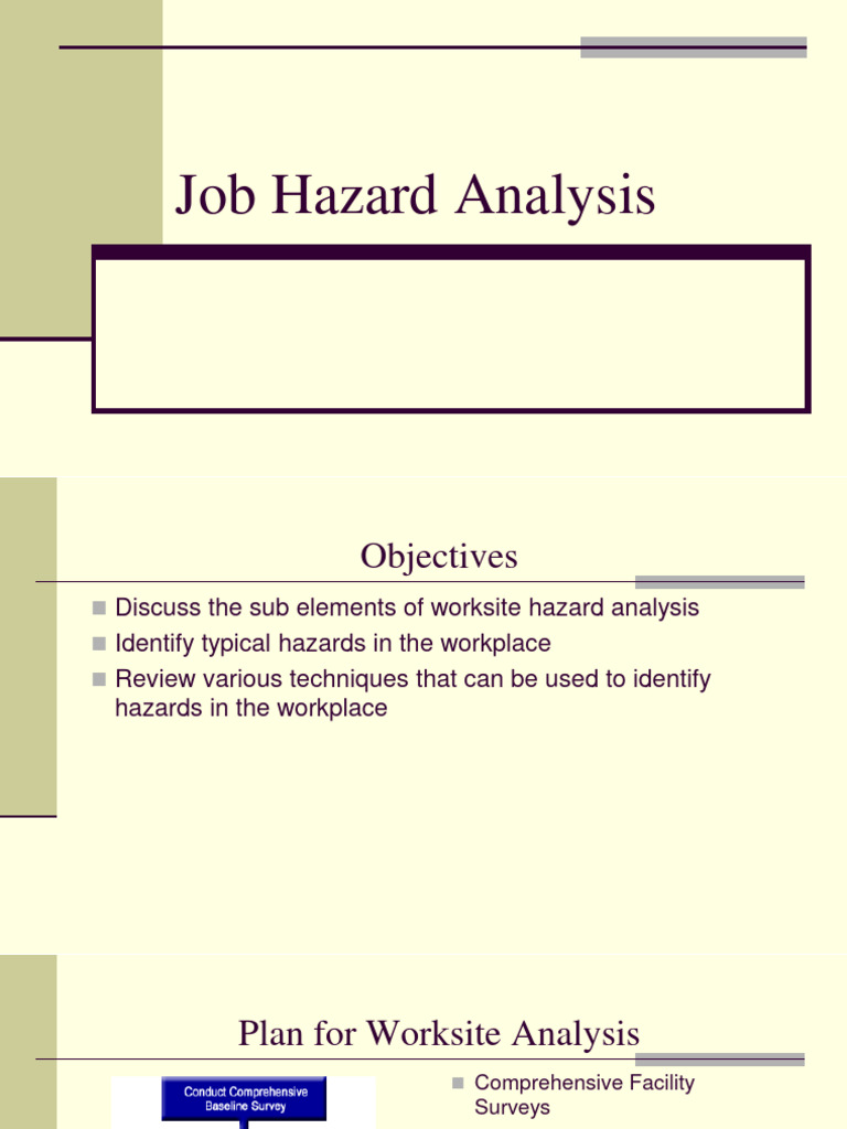 Job Hazard Analysis Techniques Guide | PDF | Personal Protective ...
