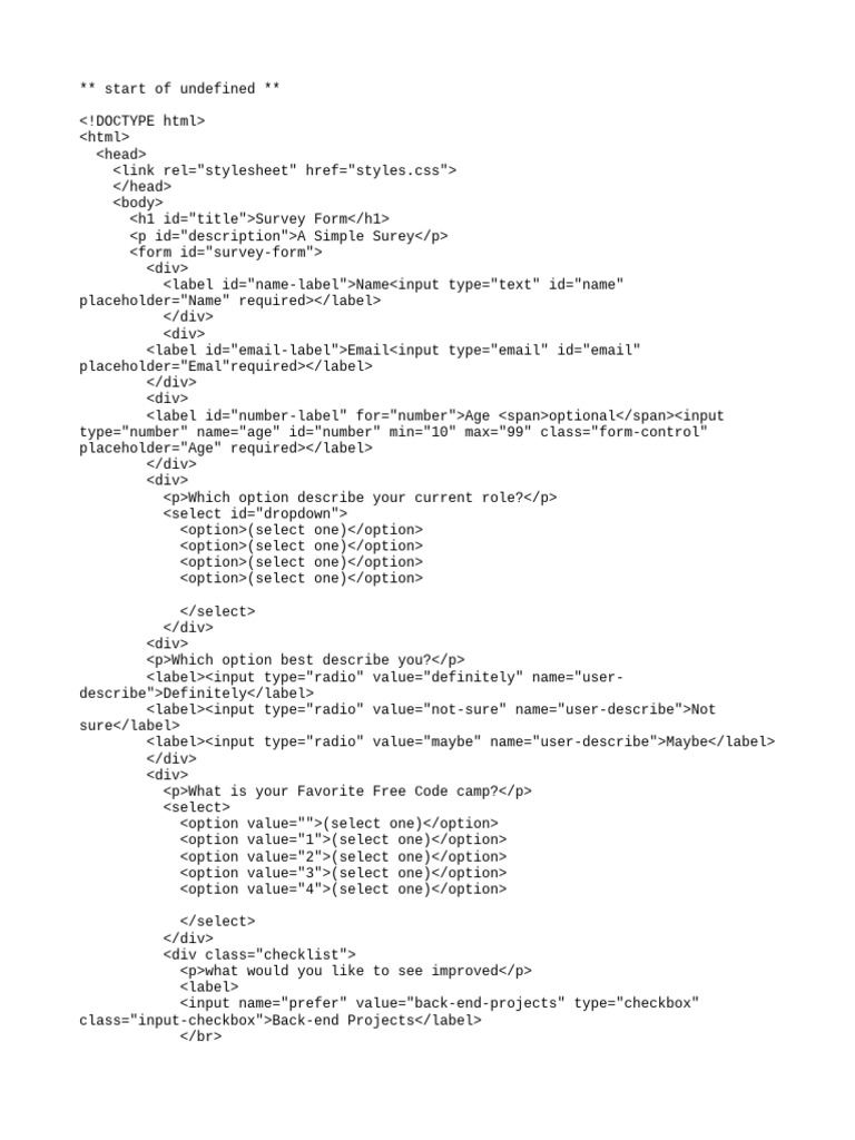 Build A Survey Form | PDF | Typefaces | Design