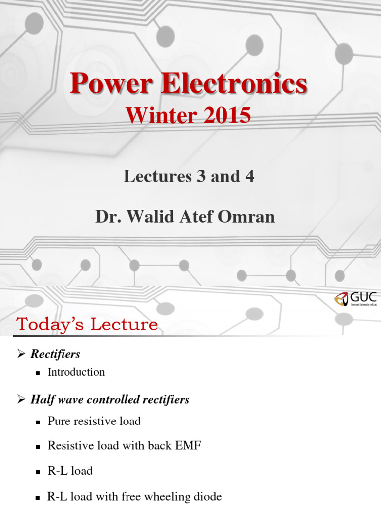 Power Electronics L3+L4 Berlin | PDF | Rectifier | Physical Quantities
