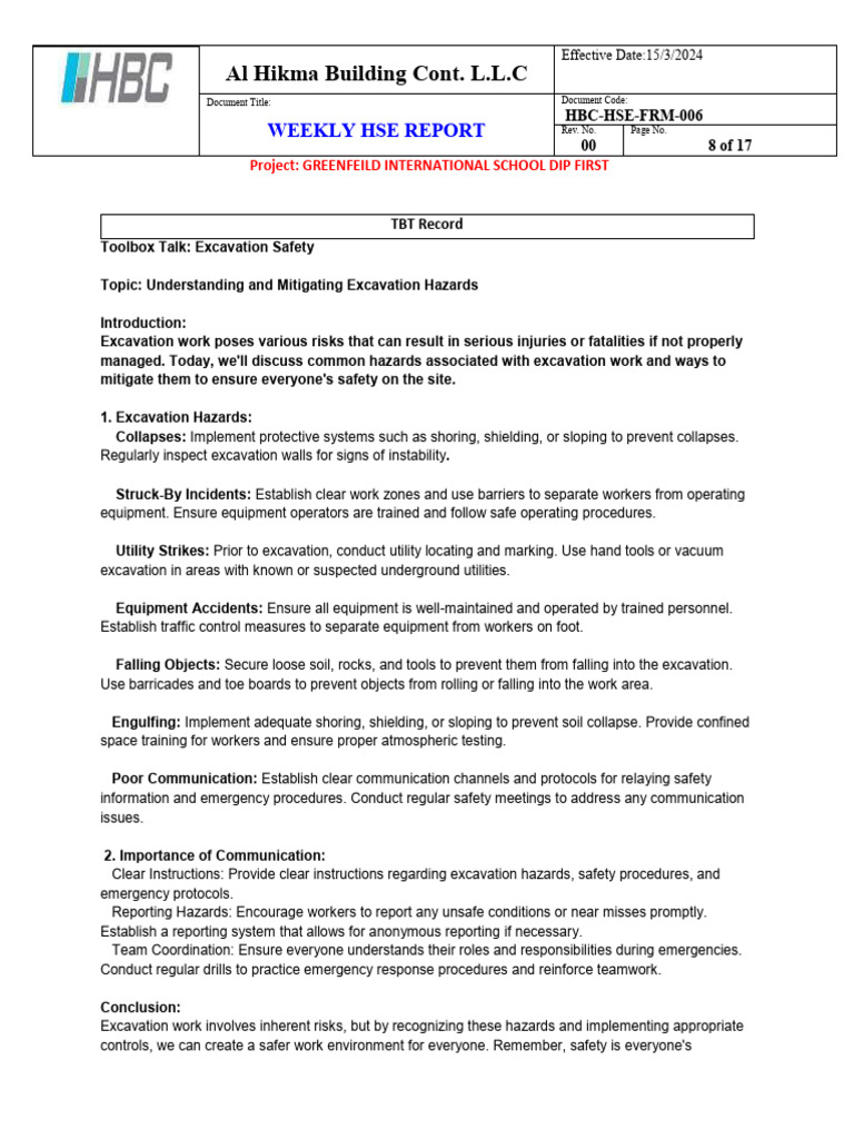 Hse TBT-01 #349 | PDF | Hazards | Safety