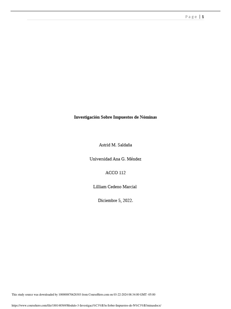 Modulo 3 Investigaci N Sobre Impuestos de N Minas | PDF | Servicio de ingresos internos | Bienestar