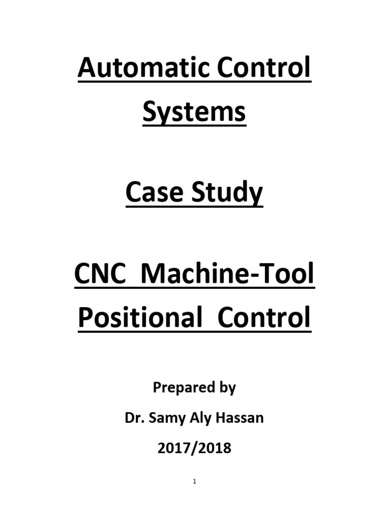 CNC Machine Tool Control Case Study | PDF | Electrical Engineering ...