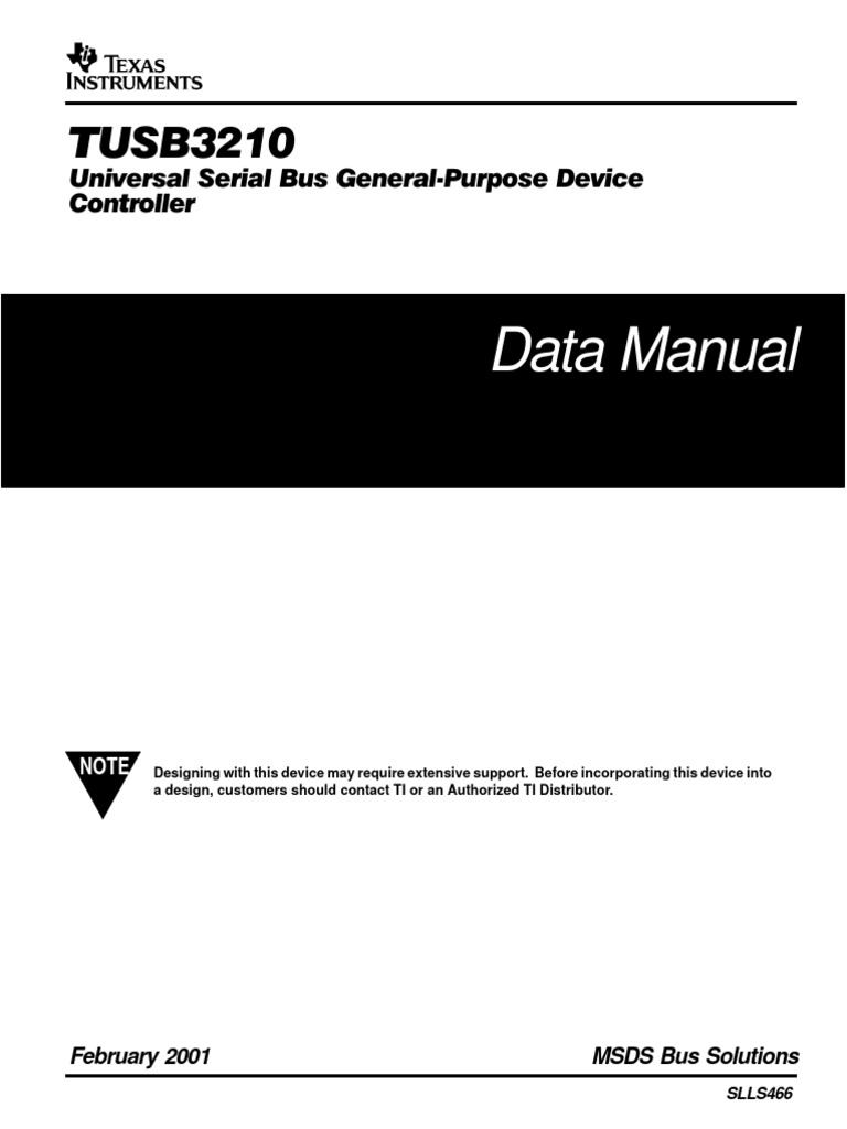 TUSB3210 | PDF | Booting | Microcontroller