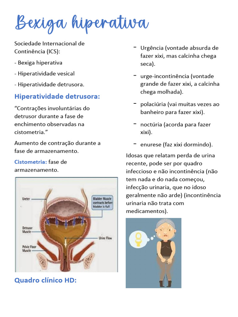 Bexiga Hiperativa Pdf Micção Infecção Do Trato Urinário