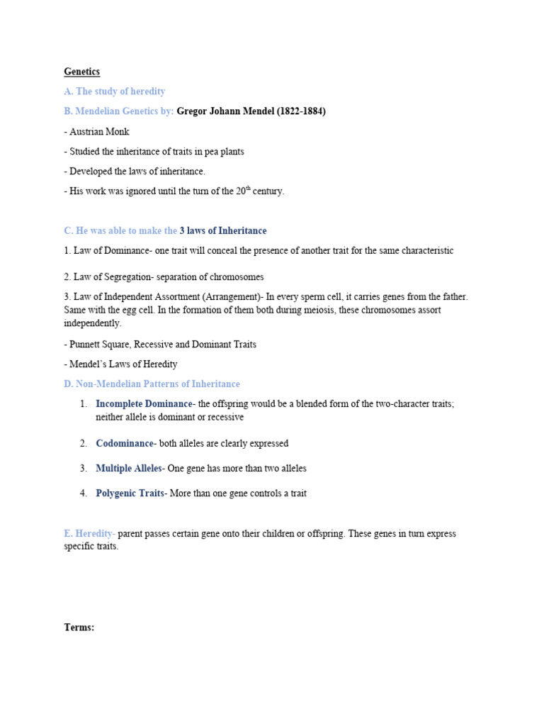Mendelian and Non-Mendelian Genetics | PDF | Rna | Dna