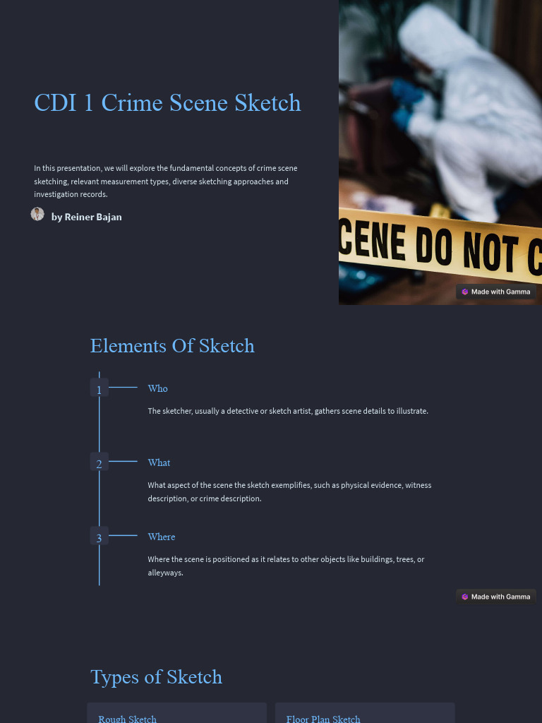 CDI 1 Crime Scene Sketch | PDF | 3 D Computer Graphics