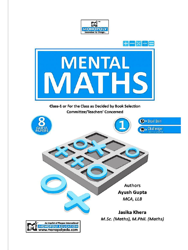 Mental MATH Book - 1 | PDF