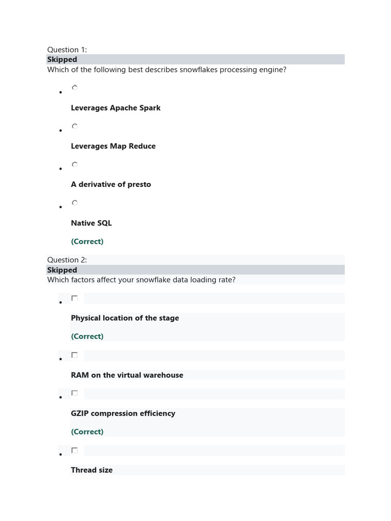Practice Test 4 100 Questions Udemy | PDF | Table (Database) | Databases