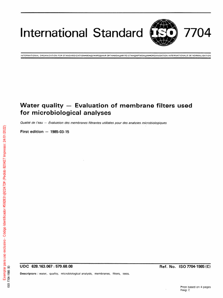 6 International Standard Iso 7704 | PDF | International Organization ...