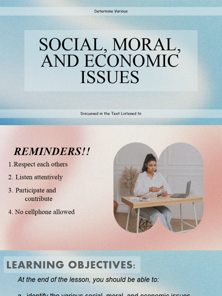 Q3-M3 - Social, Moral, and Economic Issues | PDF | Poverty | Poverty ...