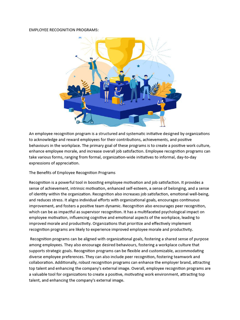 Effective Employee Recognition Programs | PDF | Employee Retention ...