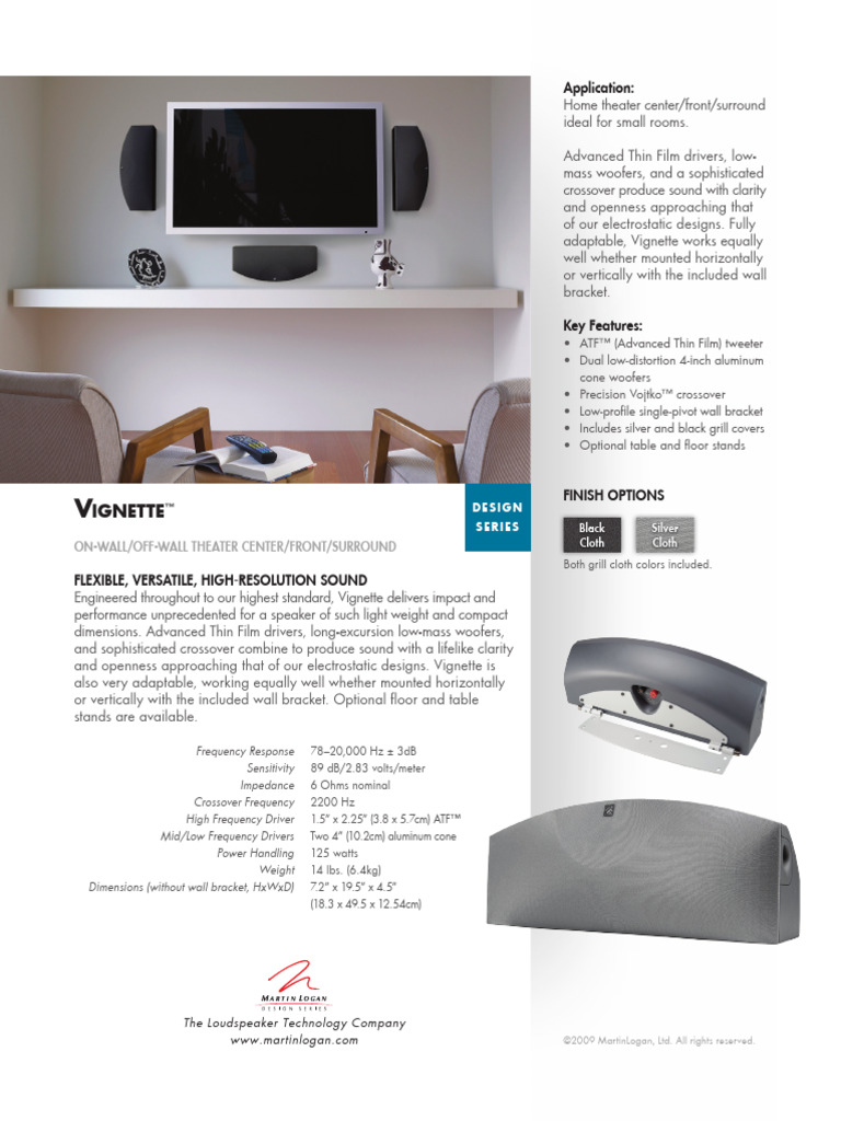 Brochure Vignette | PDF | Loudspeaker | Sound Technology