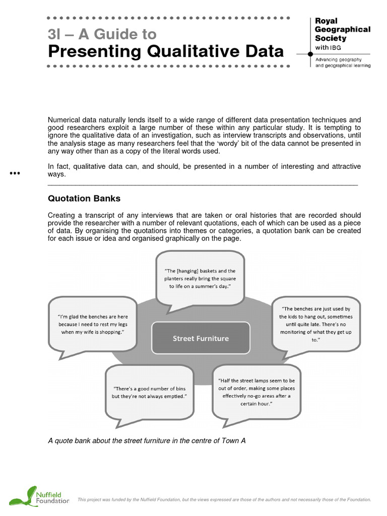 Effective Ways to Present Qualitative Data | PDF | Data | Qualitative ...