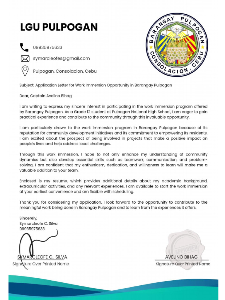Application Letter | PDF