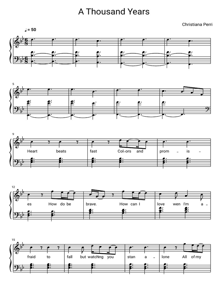 A Thousand Years - Piano | PDF