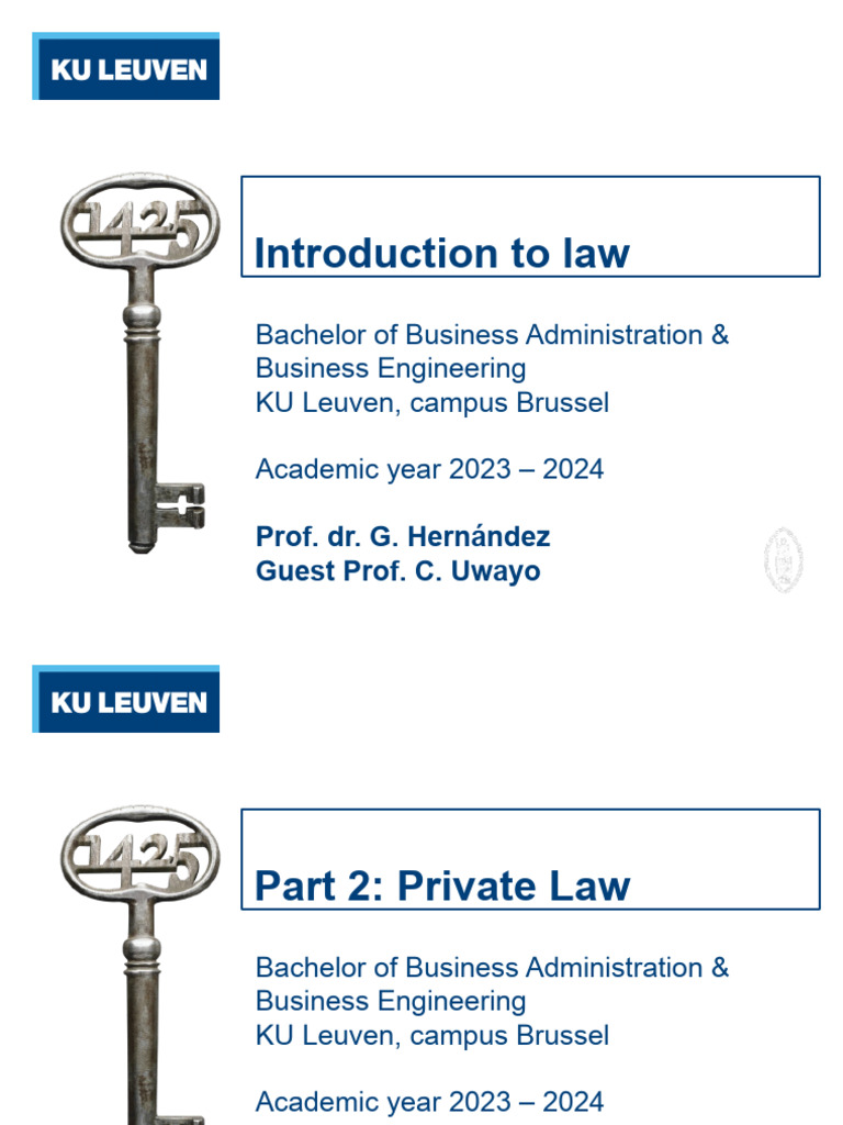 ITL Private Law Class 1&2 | PDF | Common Law | Civil Law (Legal System)