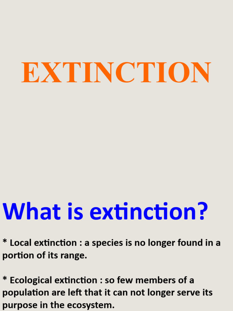 EXTINCTION-WPS Office | PDF | Extinction | Habitat Destruction