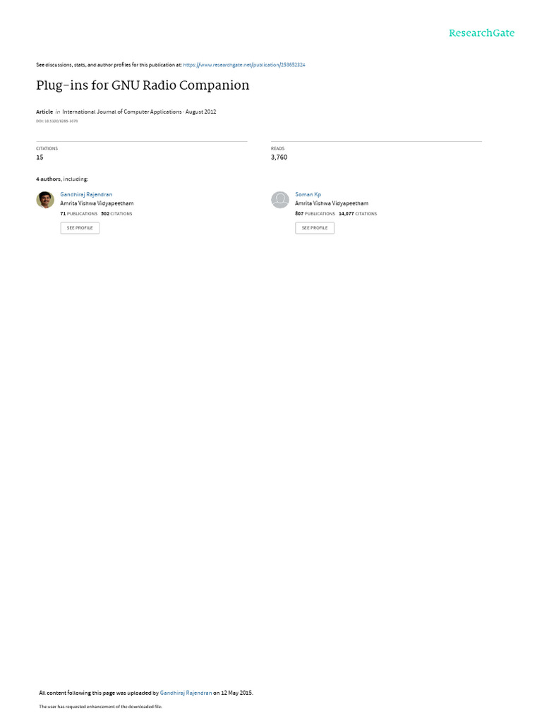 GNU Radio Companion Plug-ins Guide | PDF | Software Defined Radio | C++