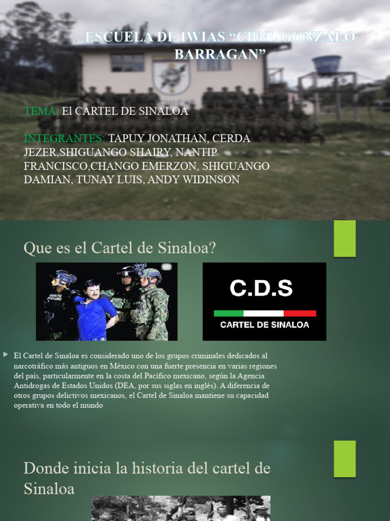 Diapositivas CDS | PDF | Cartel de Sinaloa | Comercio ilegal de drogas
