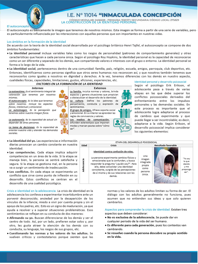 Clase DPCC 3 | PDF | Adultos | Autoconcepto