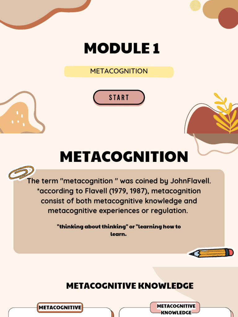 Metacognition | PDF | Metacognition | Learning