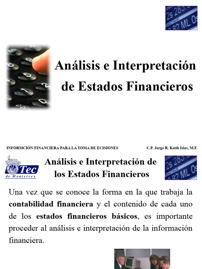 Analisis en Interpretación de Estados Financieros | PDF | Estado financiero | Contabilidad