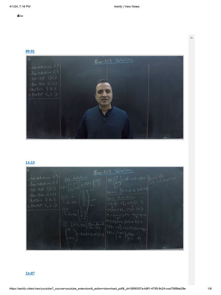 Quantum Computing Lec 1 Dirac's Bra-Ket Notation and Tensor Product | PDF Quantum Computing Lec 1 Dirac's Bra-Ket Notation and Tensor Product | PDF