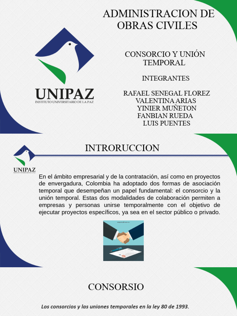 Consorcios y Union Temporal | PDF | Consorcio | Justicia