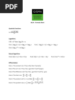 Formula sheet grade 12.docx | PDF | Matrix (Mathematics) | Derivative