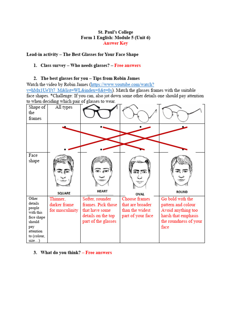 F.1 Module 5 Answer Key | PDF