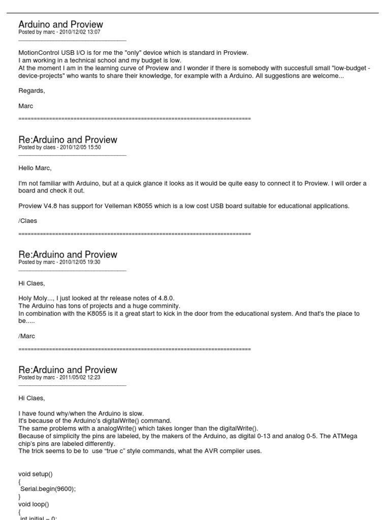 Arduino and Proview | Download Free PDF | Arduino | Booting