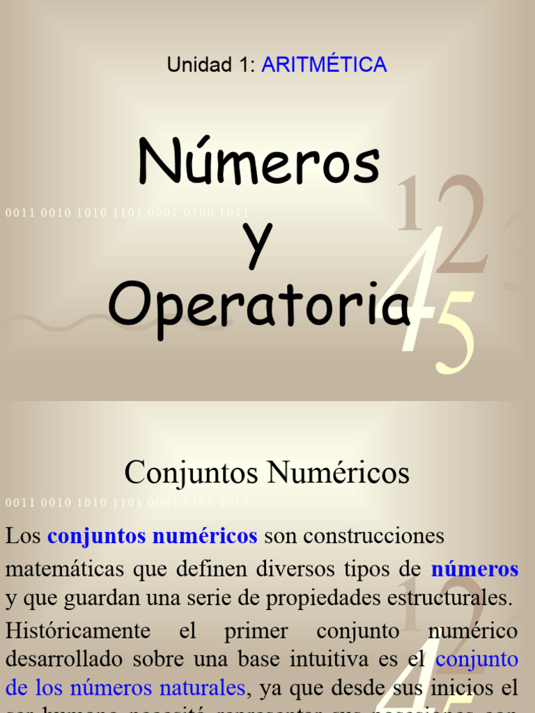 Unidad 1 Aritmética Descargar Gratis Pdf Números Número Natural