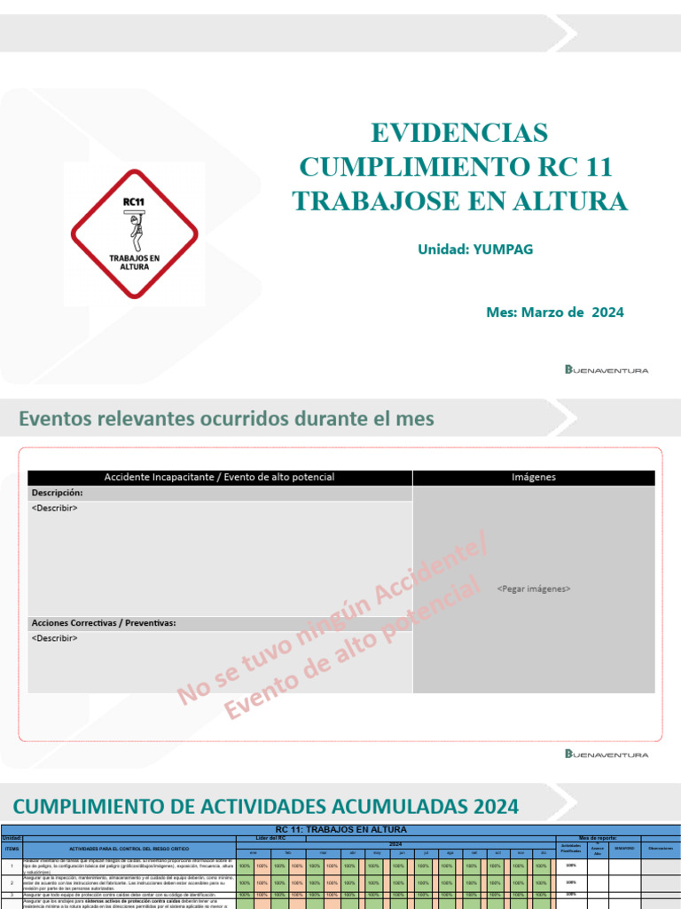 RC 11 Trabajos en Altura - Marzo | PDF