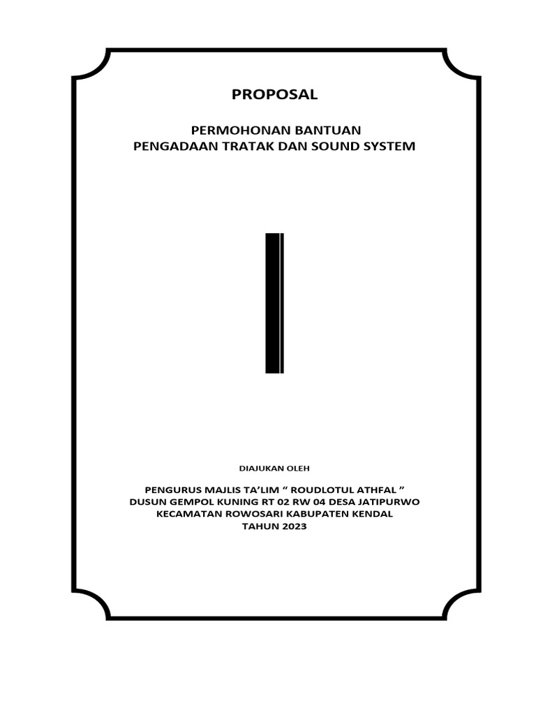 Proposal MAJLIS TA'LIM RA | PDF