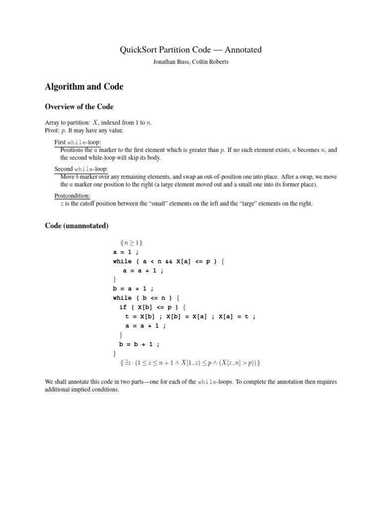 While Partition | PDF | Algorithms | Algorithms And Data Structures