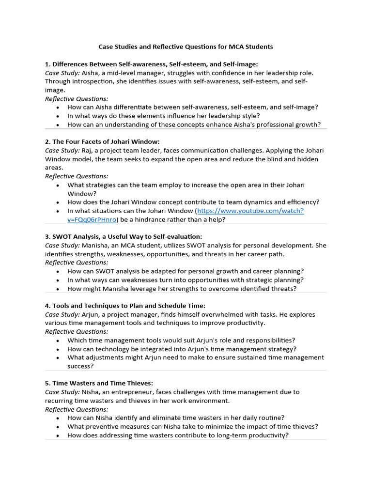 Case Study For MBA Students | PDF | Body Language | Nonverbal Communication