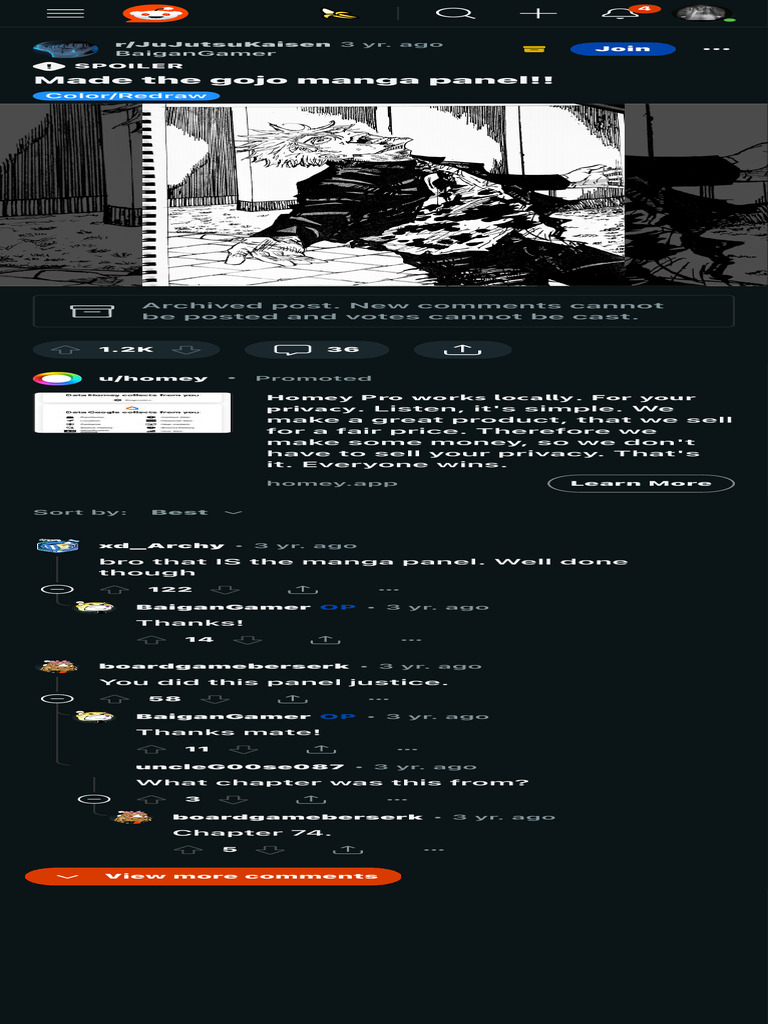 Made The Gojo Manga Panel!! rJuJutsuKaisen | PDF