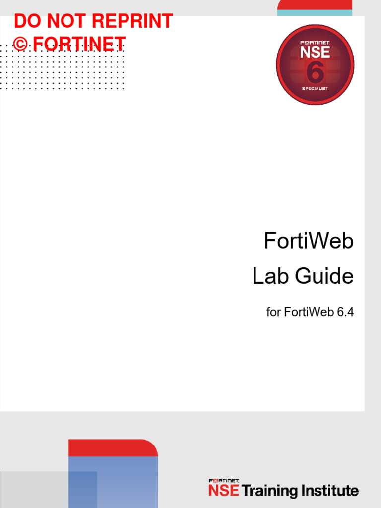 Fortinet Fortiweb Lab Guide For Fortiweb 64 | PDF | Networking | Internet & Web